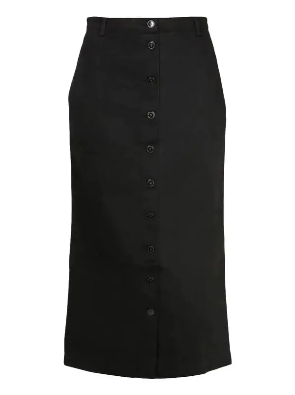 Raf Simons Buttoned Midi Skirt - Black