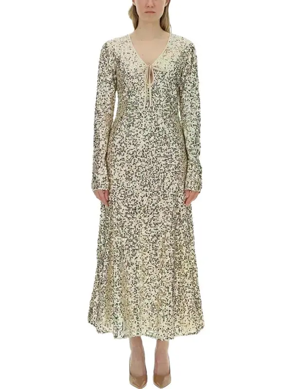 ROTATE BY BIRGER CHRISTENSEN Sequined Dress - Gold