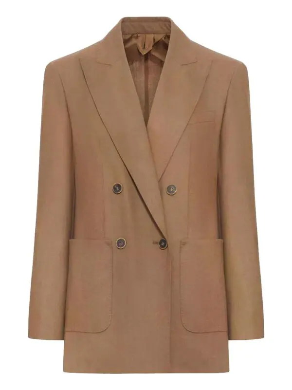 Max Mara Double-breasted Cashmere Blazer - Brown