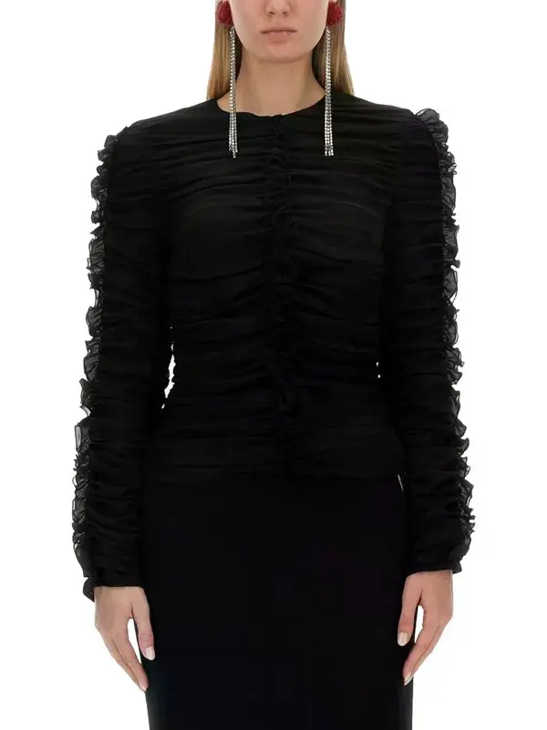 Magda Butrym Ruffled Blouse - Black