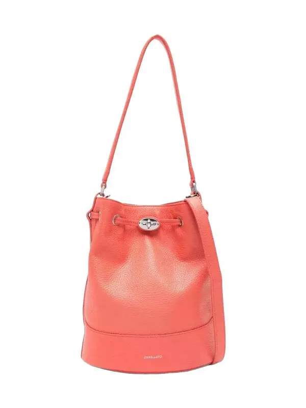 ZANELLATO Small Mondà Leather Bucket Bag - Orange