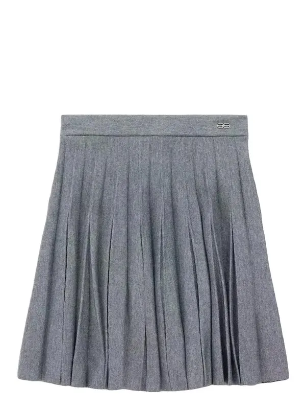Balenciaga Pleated Elasticated Skirt - Grey