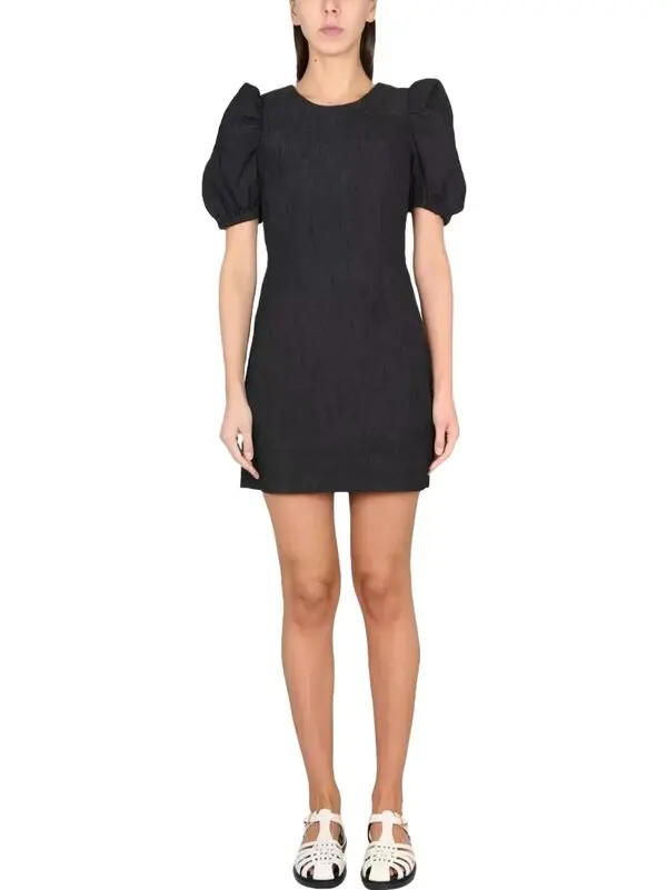 Baum Und Pferdgarten Puff-sleeve Tie Dress - Black