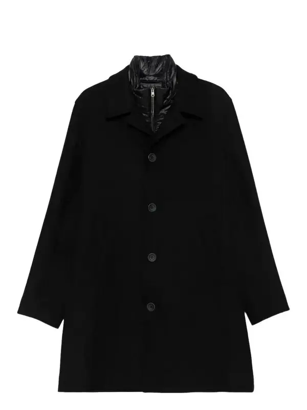 Herno Single-breasted Padded Coat - Black