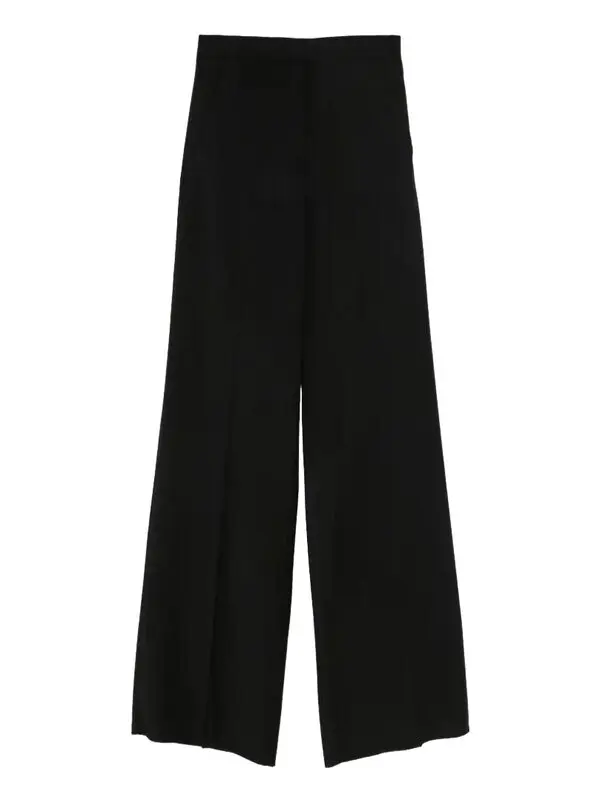 Max Mara Wide-leg Virgin Wool Trousers - Black