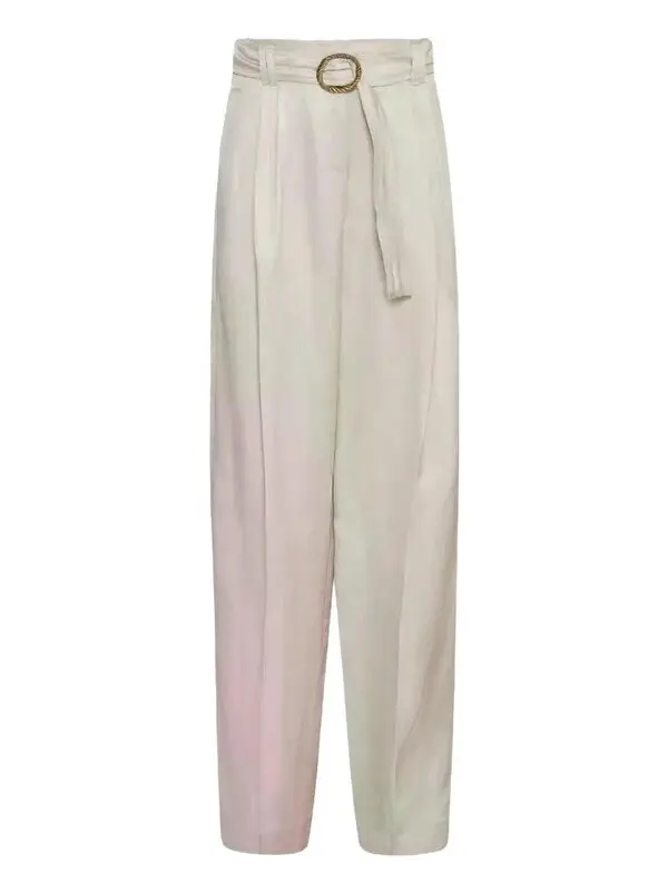 Marella Belted Trousers - White