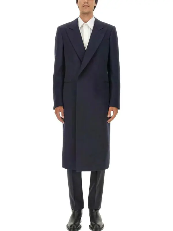 Alexander McQueen Double-breasted Coat - Blue