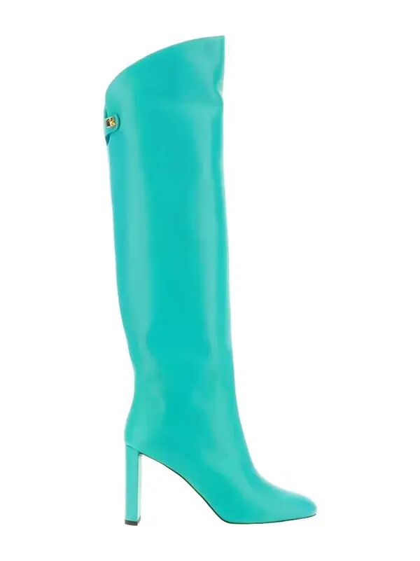 MAISON SKORPIOS Adriana Leather Boots - Blue
