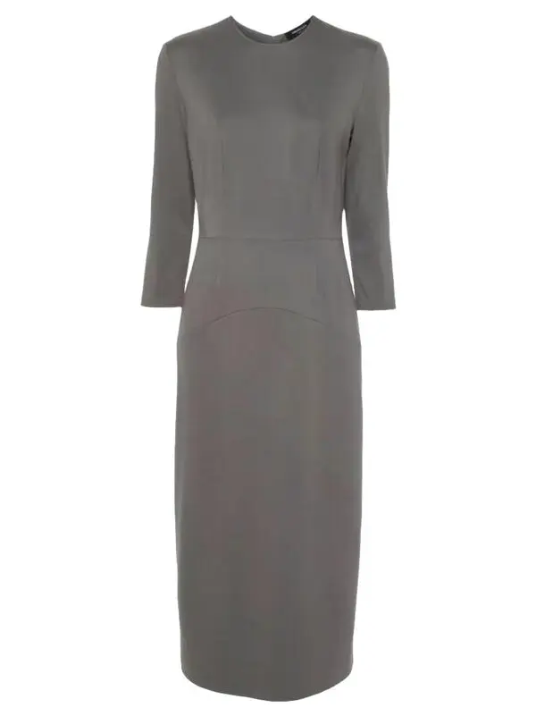 Fabiana Filippi Crew Neck Midi Dress - Grey