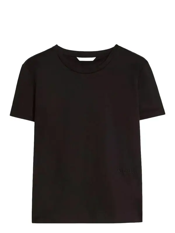 Max Mara Logo-embroidered T-shirt - Black
