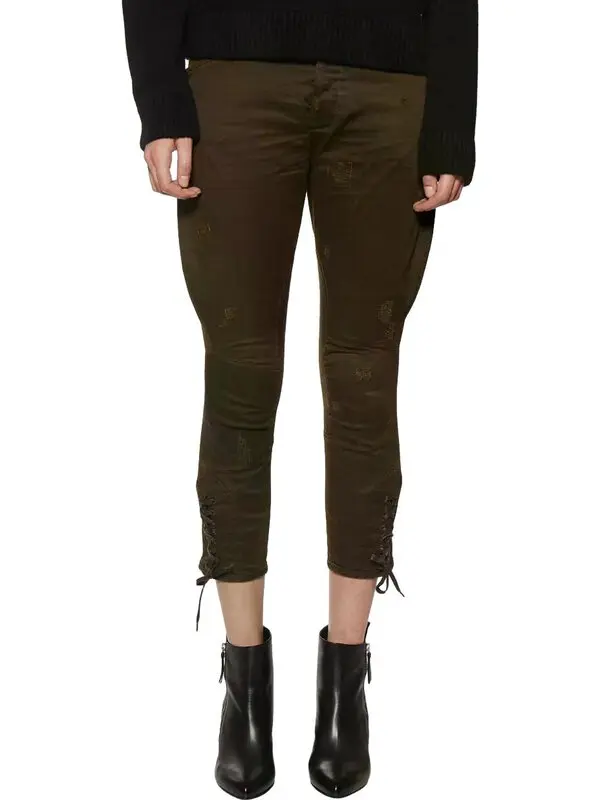 Dsquared2 Distressed Cropped Trousers - Green