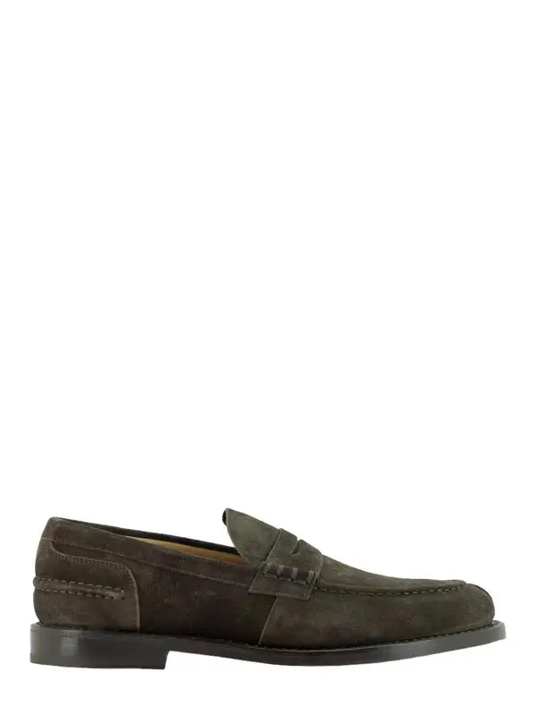 FABI Suede Loafers - Green