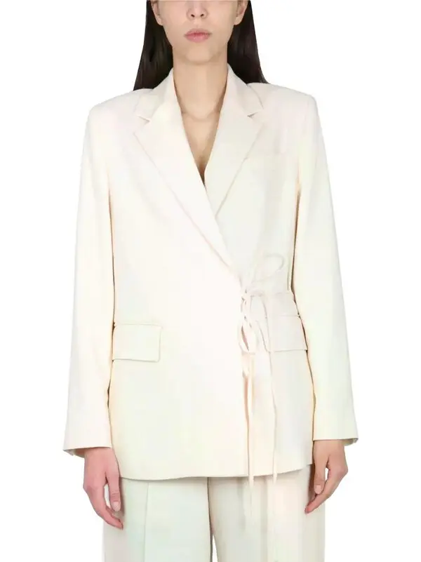 MSGM Tie-fastening Blazer - Neutrals