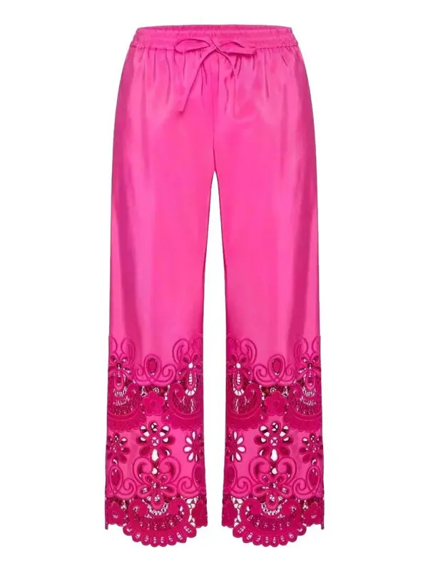 Valentino Garavani Floral Lace Trousers - Pink