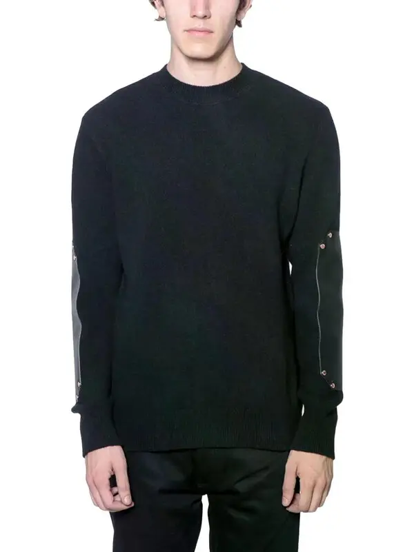 Givenchy Panelled Sweater With Studded Detailing - Black