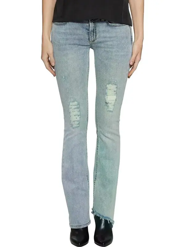 DONDUP Distressed Frayed Hem Jeans - Blue