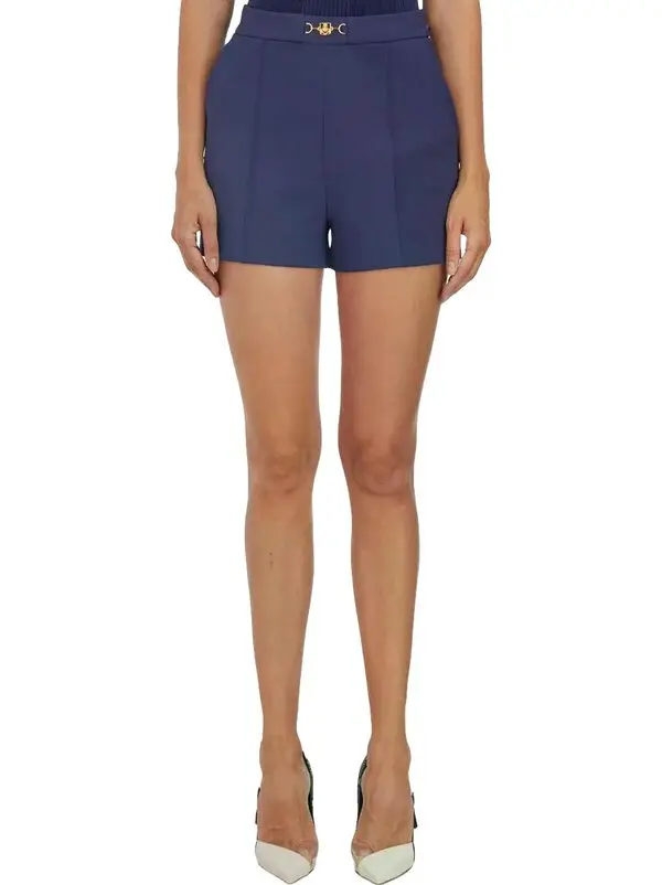 Elisabetta Franchi Metal-detail Shorts - Blue