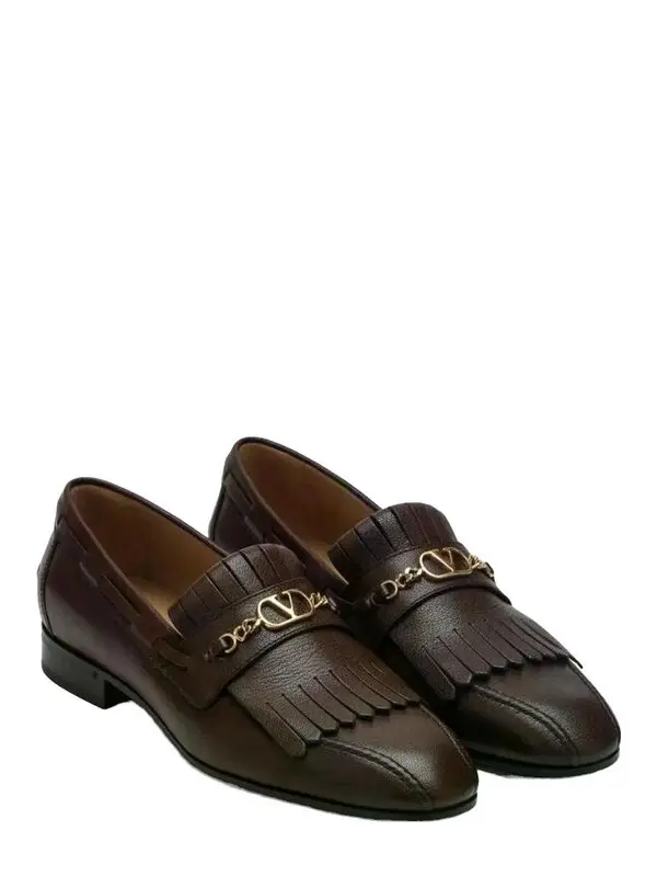 Valentino Garavani Vlogo Signature Tassel Loafers - Brown