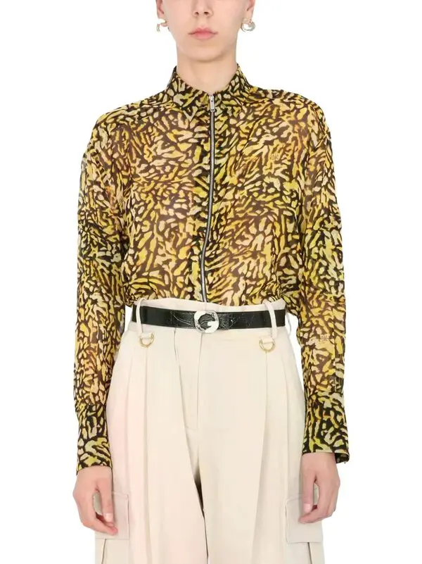 Givenchy Patterned Zip Shirt - Yellow