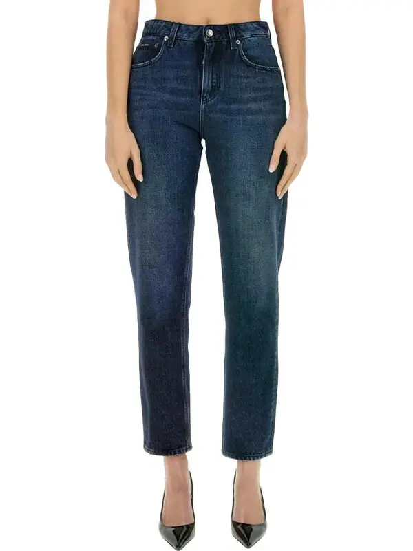 Dolce & Gabbana Denim Crop Trousers - Blue