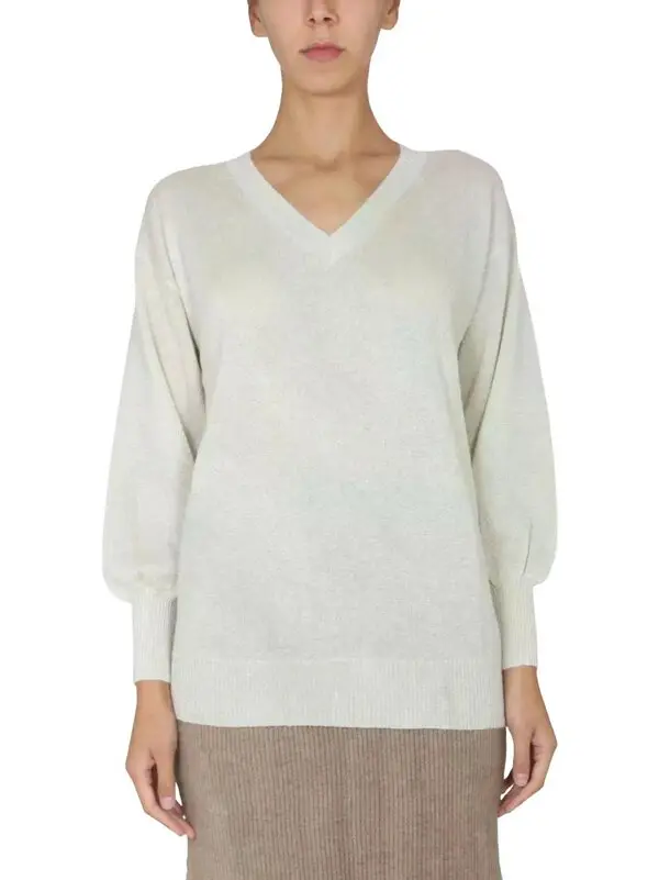 Fabiana Filippi V-neck Sweater - White