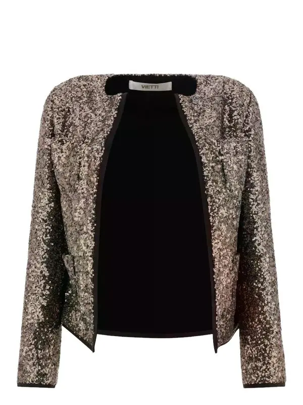 FIT Sequin Embellished Jacket - Gold