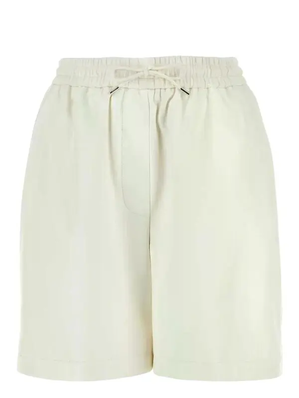 Loewe Drawstring Leather Shorts - Neutrals