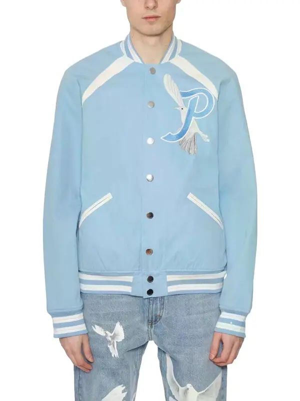 3.PARADIS Varsity Serena Long-sleeve Jacket - Blue