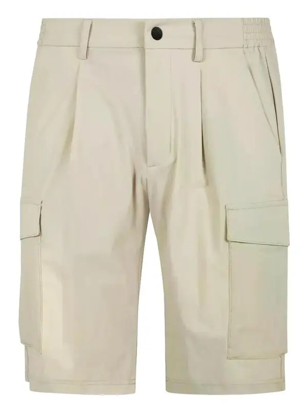 PEOPLE OF SHIBUYA Bermuda Cargo Shorts - Neutrals