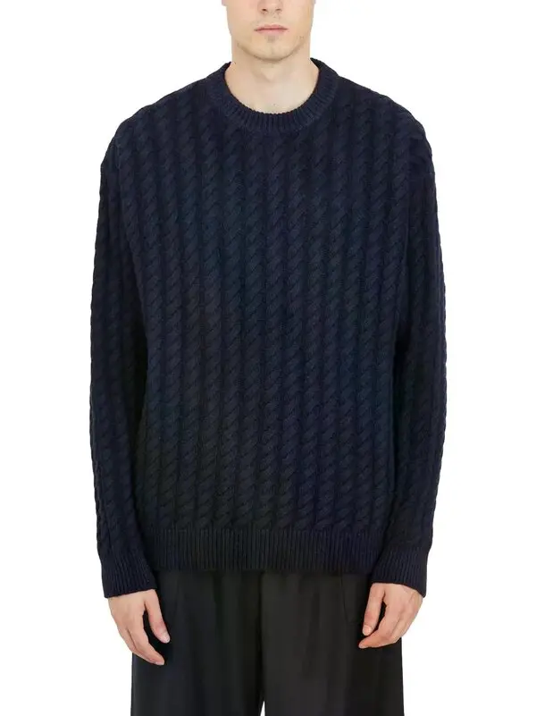 Barena Venezia Cable-knit Crewneck Sweater - Blue