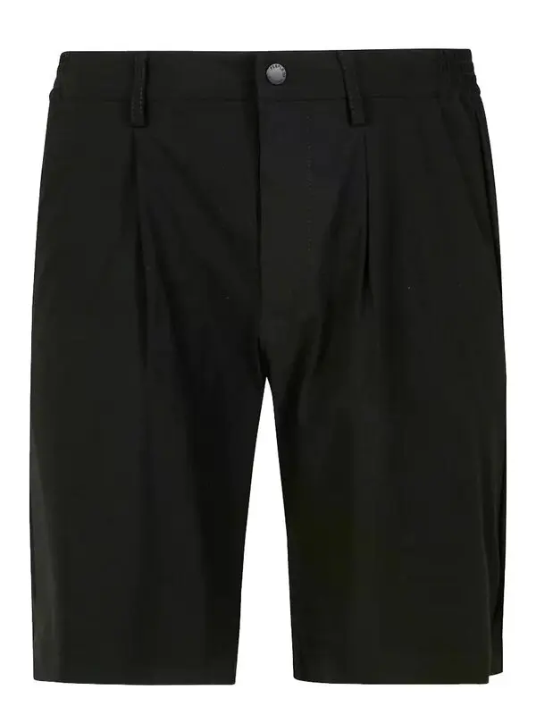PEOPLE OF SHIBUYA Belt-loop Pleated Short - Black