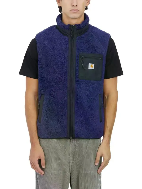 Carhartt Work In Progress Pile Zipped Gilet - Blue