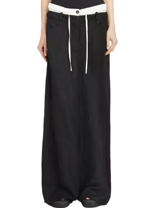 Masnada Wide Leg Trousers - Black