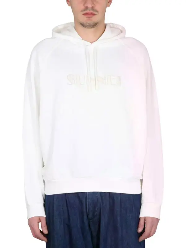 Sunnei Logo-detail Hoodie - White