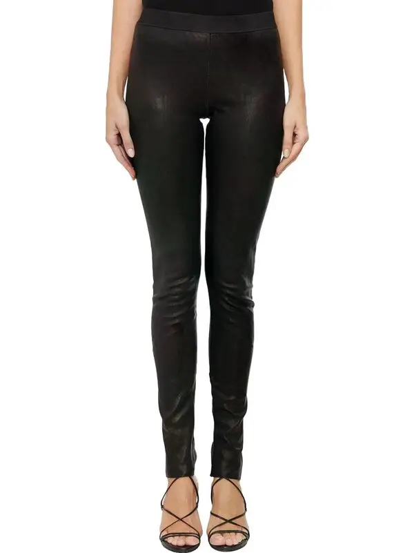 ISAAC SELLAM EXPERIENCE Leather Leggings - Black