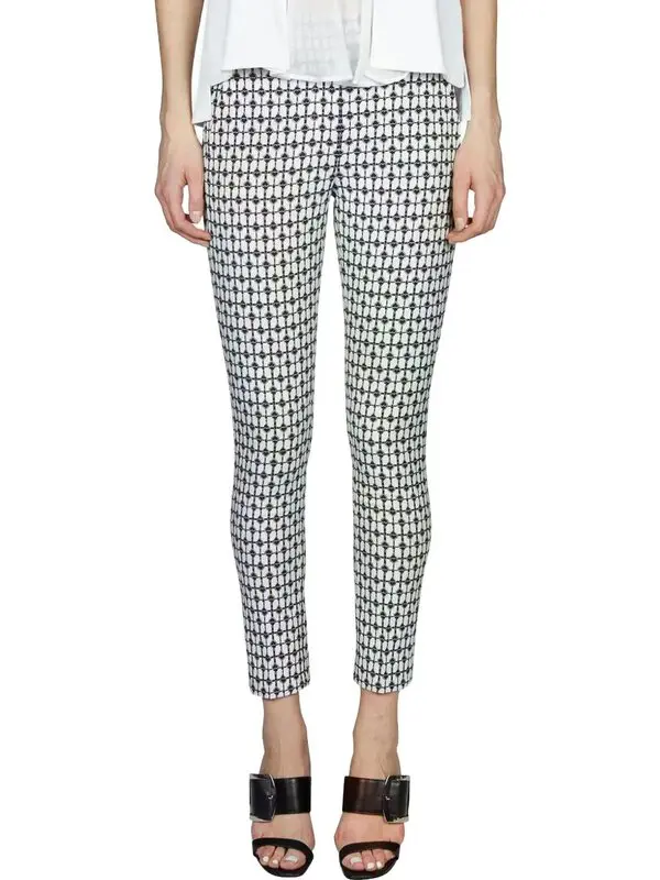 DONDUP Printed Trousers - White