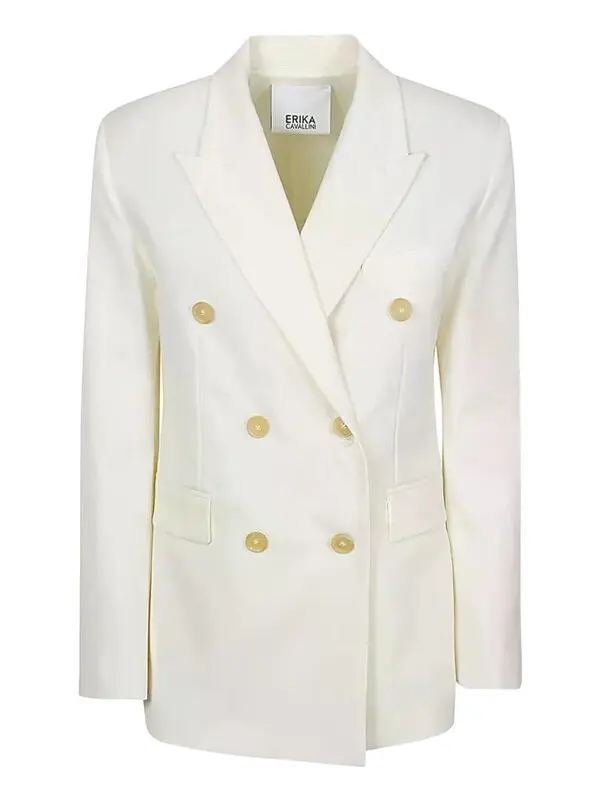 Erika Cavallini Alberta Twill Blazer - Neutrals