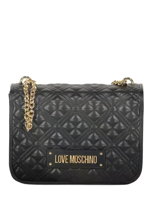 Moschino Quilted Shoulder Bag - Black