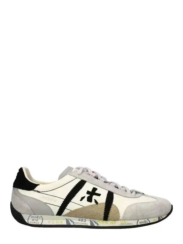 Premiata Jackyx Sneakers With Suede Inserts - Neutrals