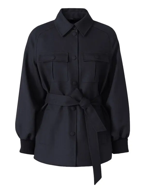 Mackage Eugenia Wool Gabardine Jacket - Navy