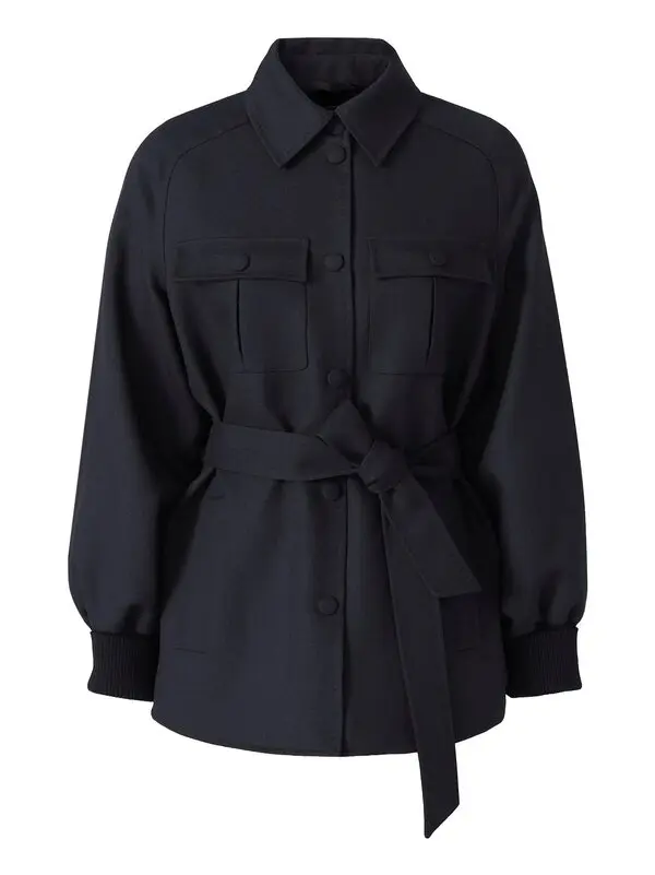 Mackage Eugenia Wool Gabardine Jacket - Navy