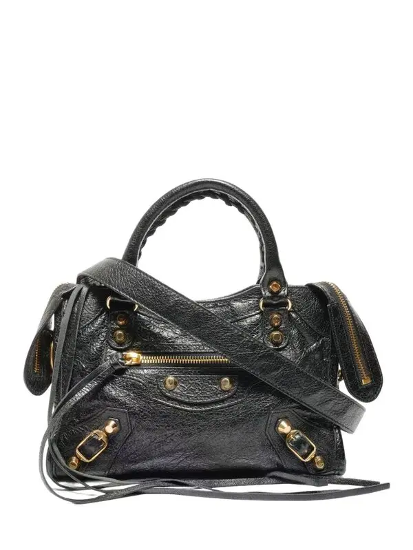 Balenciaga Metallic Edge City Bag - Black