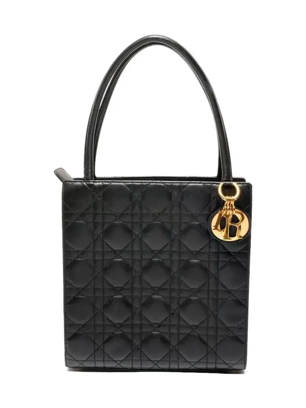 Dior 2009 Lady Quilted Leather Tote - Black