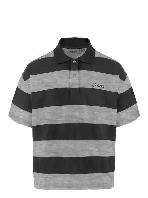 Carhartt Work In Progress Striped Polo Shirt - Black