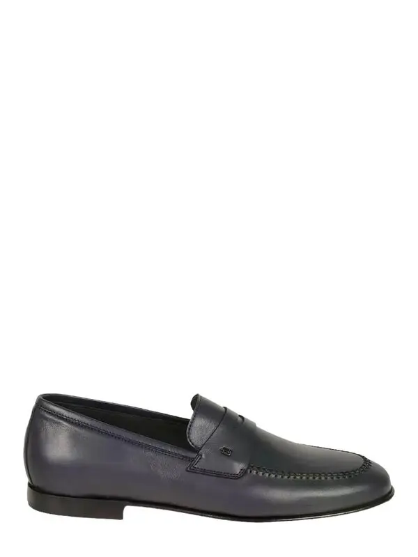 BALDININI Leather Penny Loafers - Blue