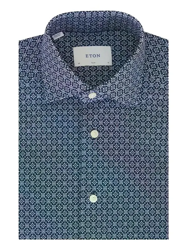 Eton Floral-print Shirt - Blue