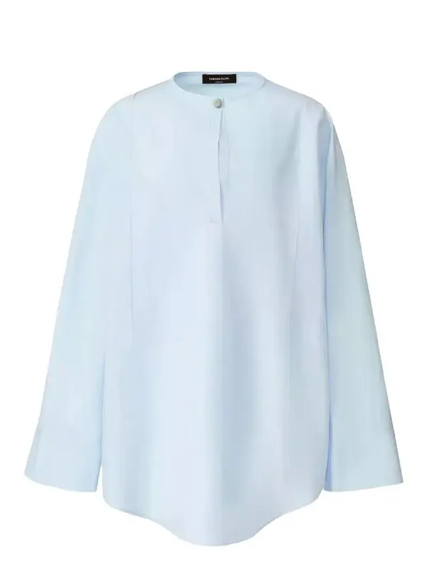 Fabiana Filippi Keyhole Long-sleeve Top - Blue