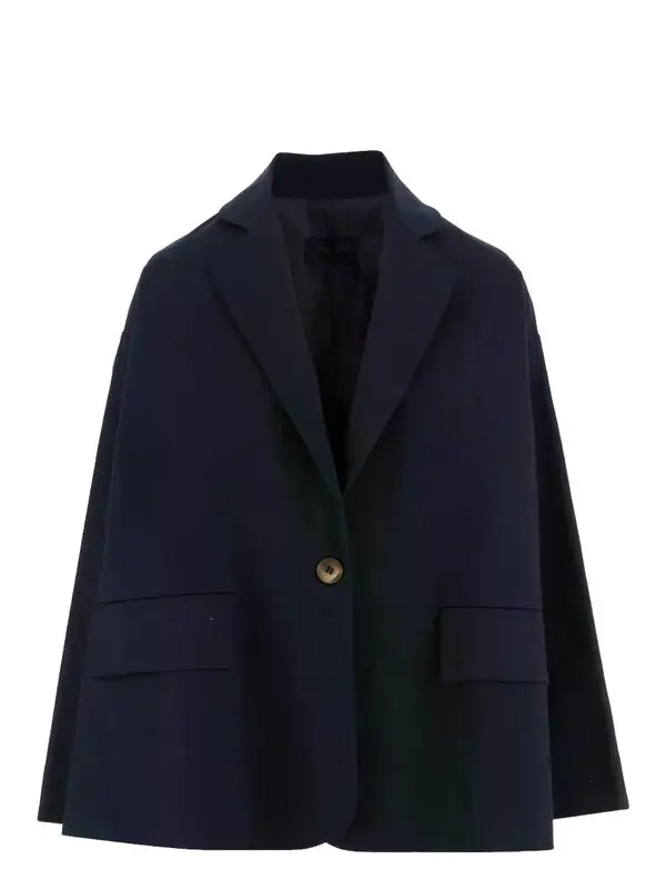 F.IT Flap-pocket Single-button Blazer - Blue