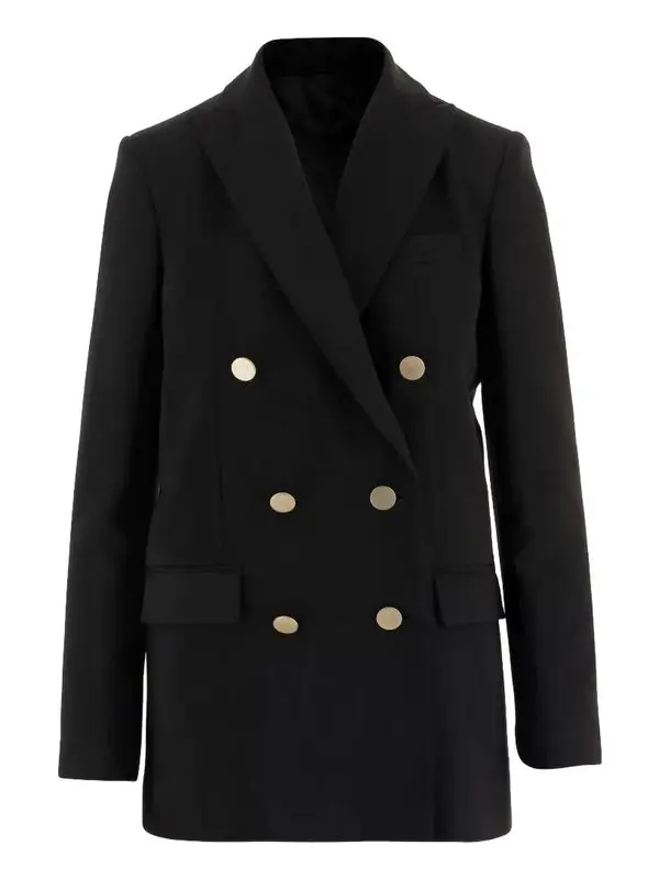 F.IT Double-breasted Blazer - Black