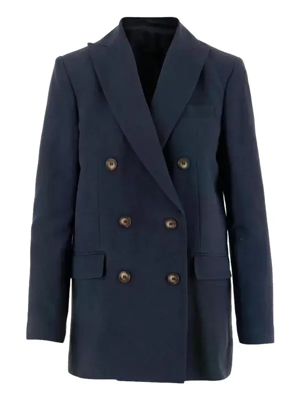 F.IT Double-breasted Blazer - Blue